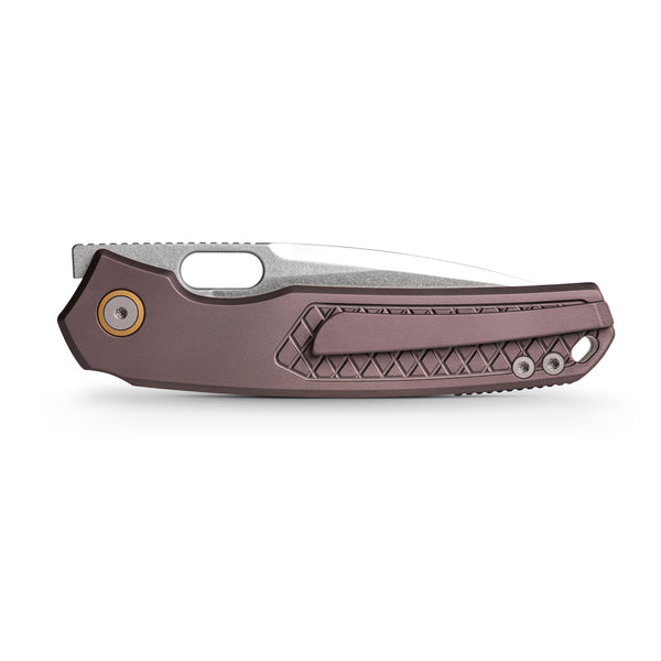 Psyop Pocket Knife | Micarta Grip, Nitro-V Button Lock Edge