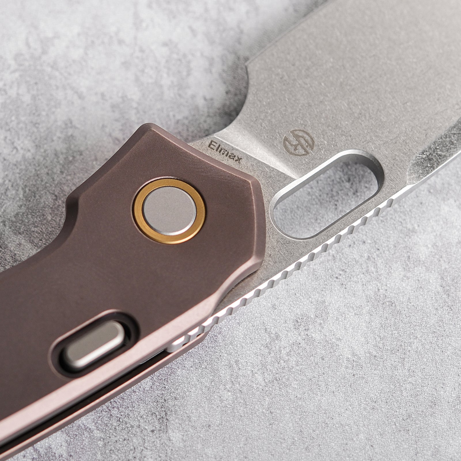 Psyop Pocket Knife | Micarta Grip, Nitro-V Button Lock Edge