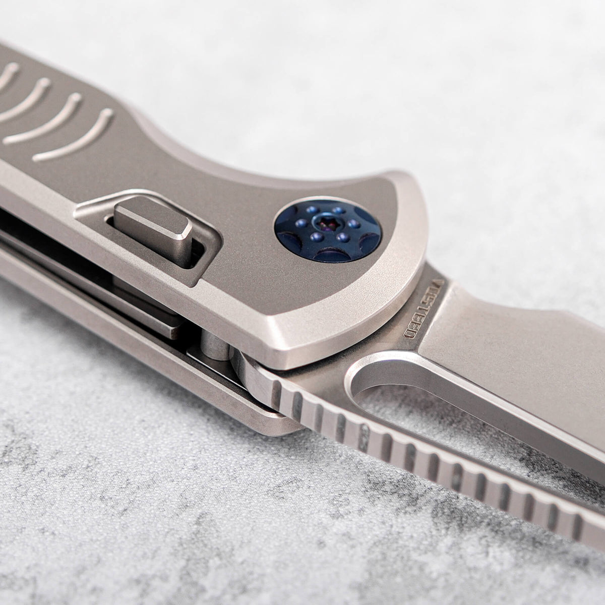 Gavko Leopard M390 Knife | Ti & Carbon Fiber Button Lock EDC