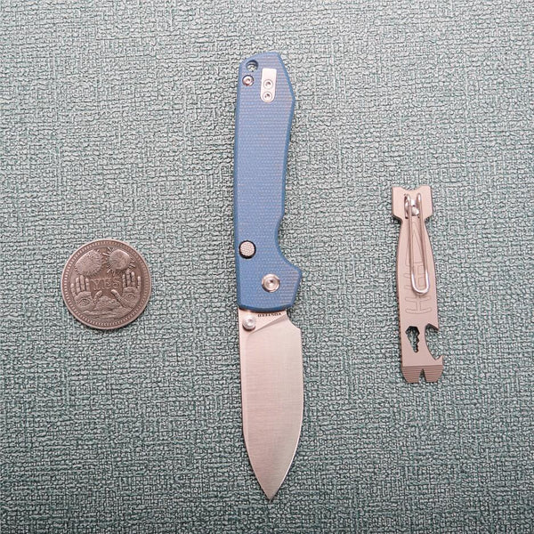 Raccoon Top Liner Lock Knife | Purple Micarta 14C28N EDC Gem